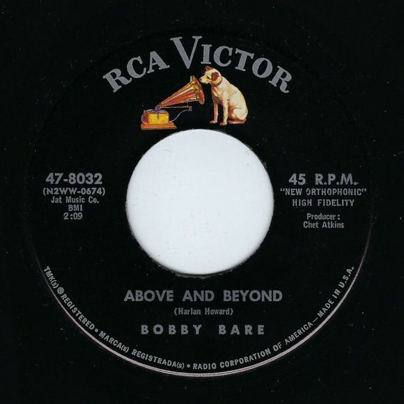 RCA Victor | Media | Bobby Bare Vinyl 45 Above And Beyond Shame On Me ...